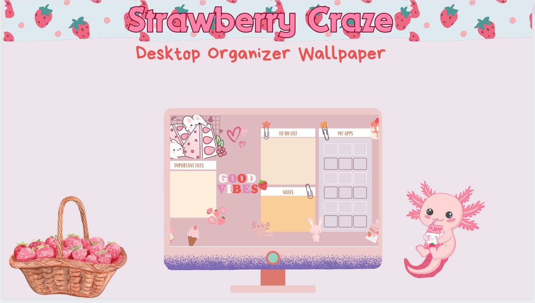 Strawberry Craze-desktop Organizer - Etsy