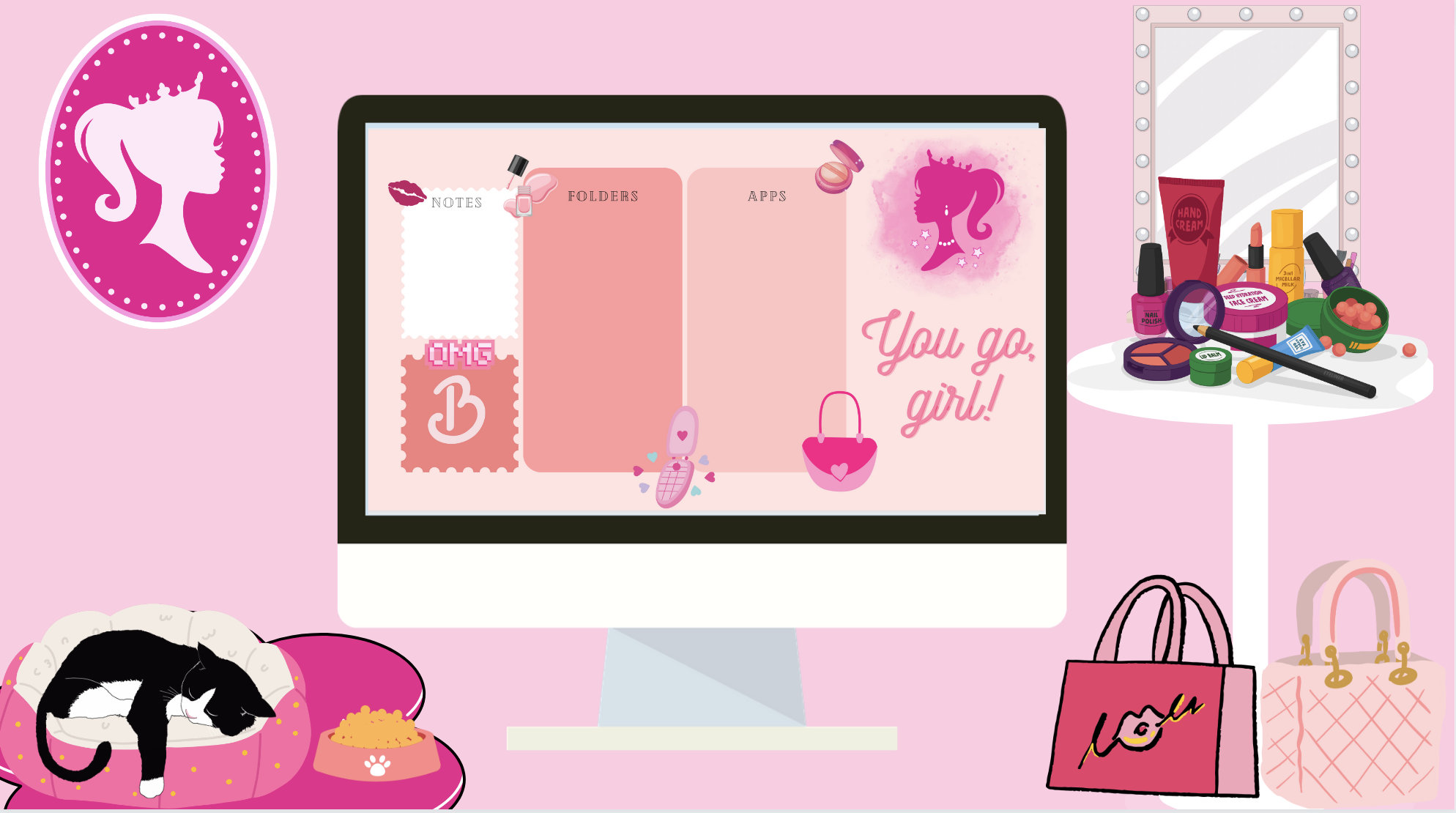 Barbie Girl-desktop Organizer - Etsy