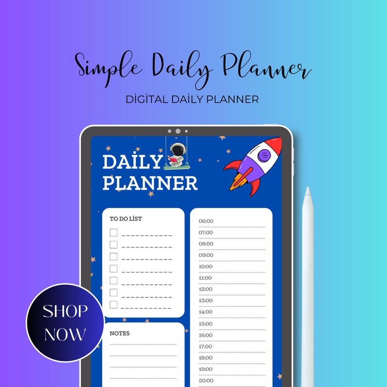 Daily Planner, One Page Planner,one Page Daily Planner,goodnotes ...