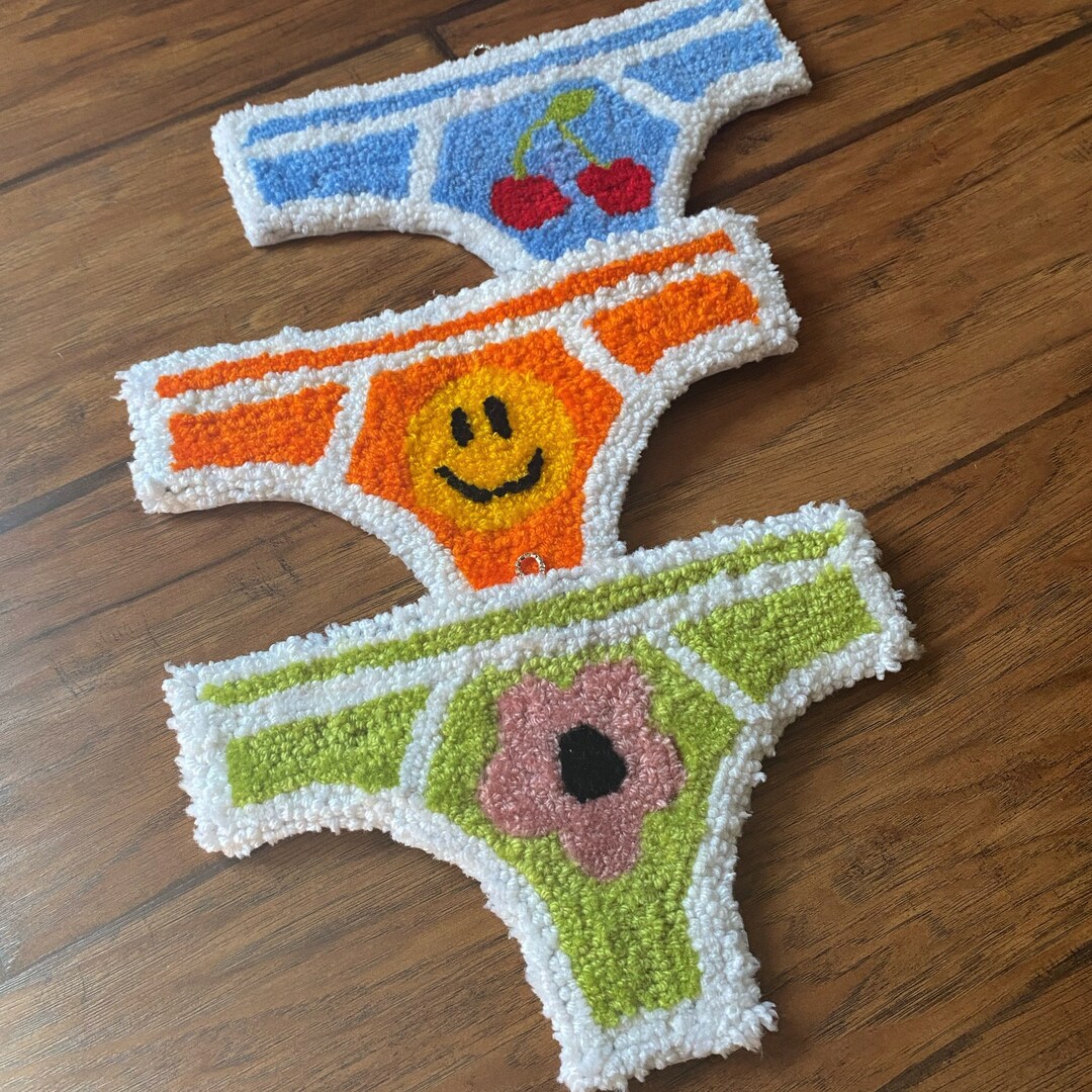 Tufted Wall Thongs Funny Undies Underwear Wall Art Hanging - Etsy