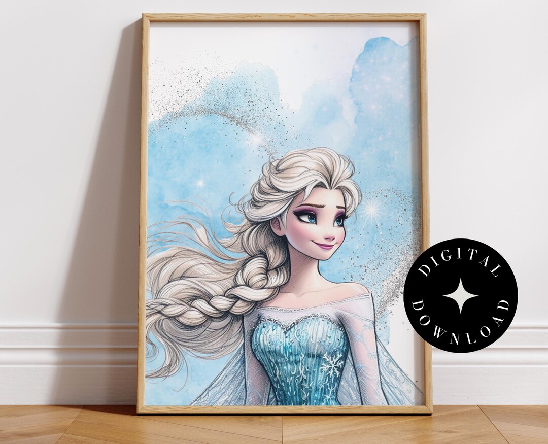 Princess Wall Art | Snow Queen Digital Print | Princess Decor | High ...