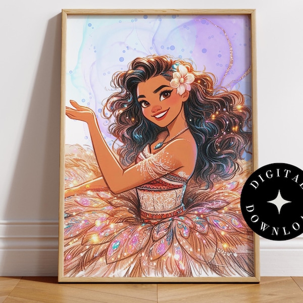 Princess Art Print, Ice Queen Printed and Shipped, Girl's Room Art ...