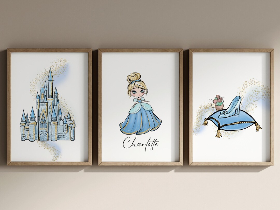 Set of 3 Cinderella Prints, Cinderella Digital Download Prints ...