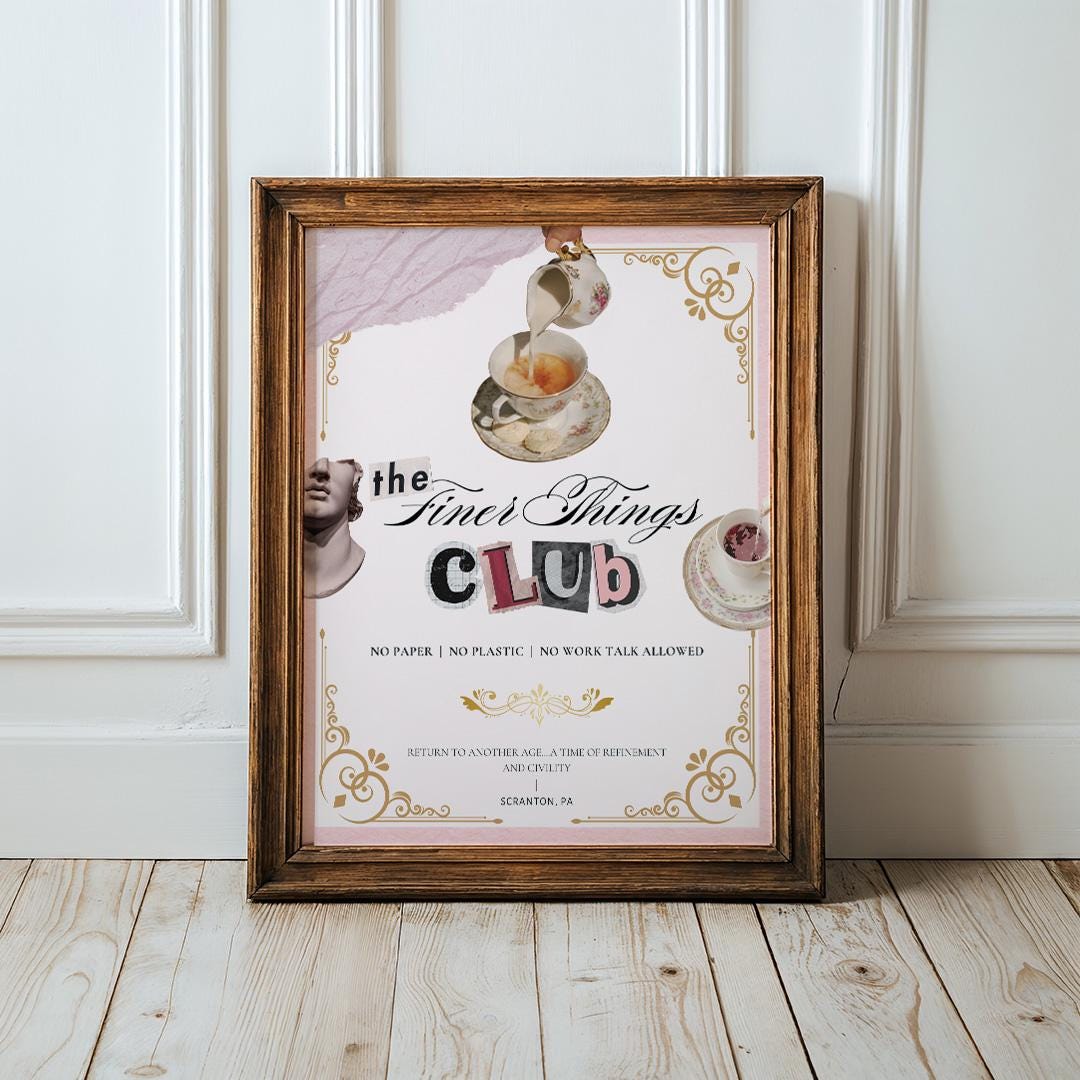 The Finer Things Club Art Print | Digital Download | the Office ...