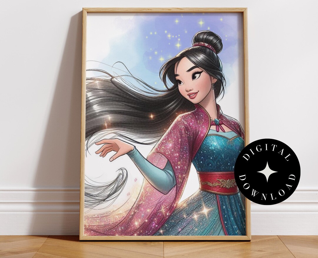 Princess Wall Art | Downloadable Wall Art | Princess Bedroom Decor - Etsy