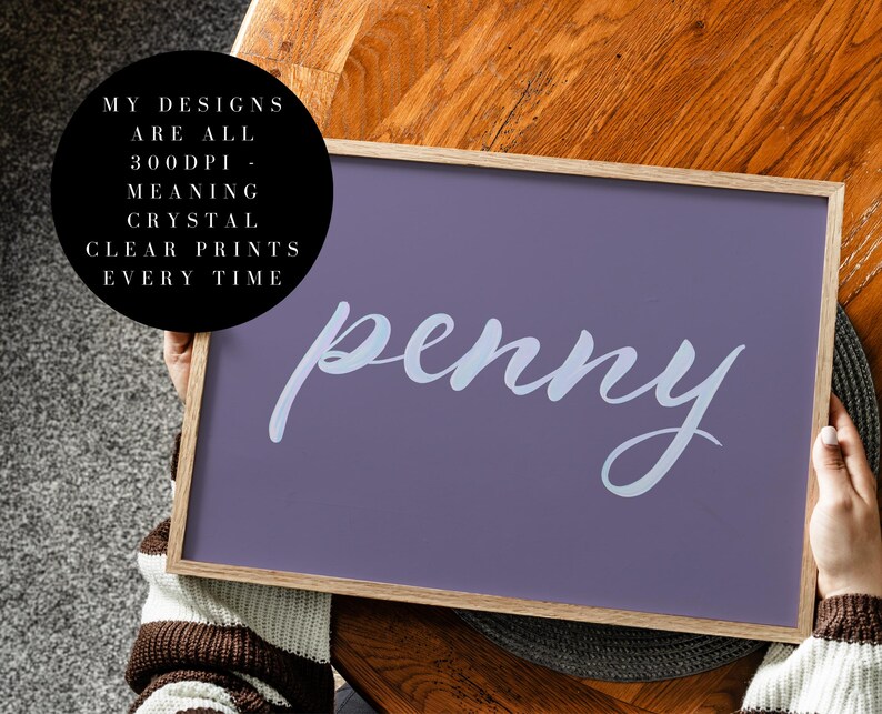 Custom Hand-drawn Name Print | Digital Download - Etsy