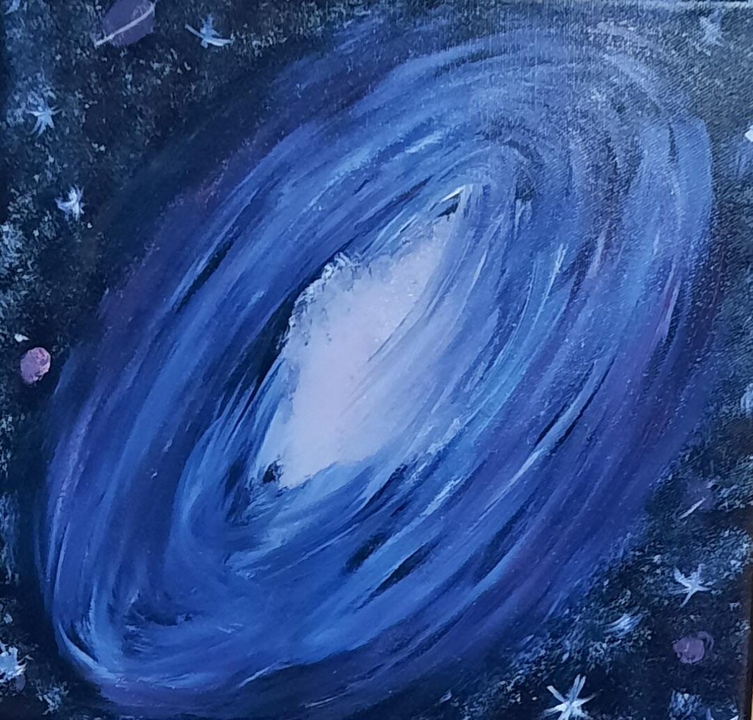Galaxy Oil Paintings 12x12 Inch Original Work (2 Paintings) - Etsy