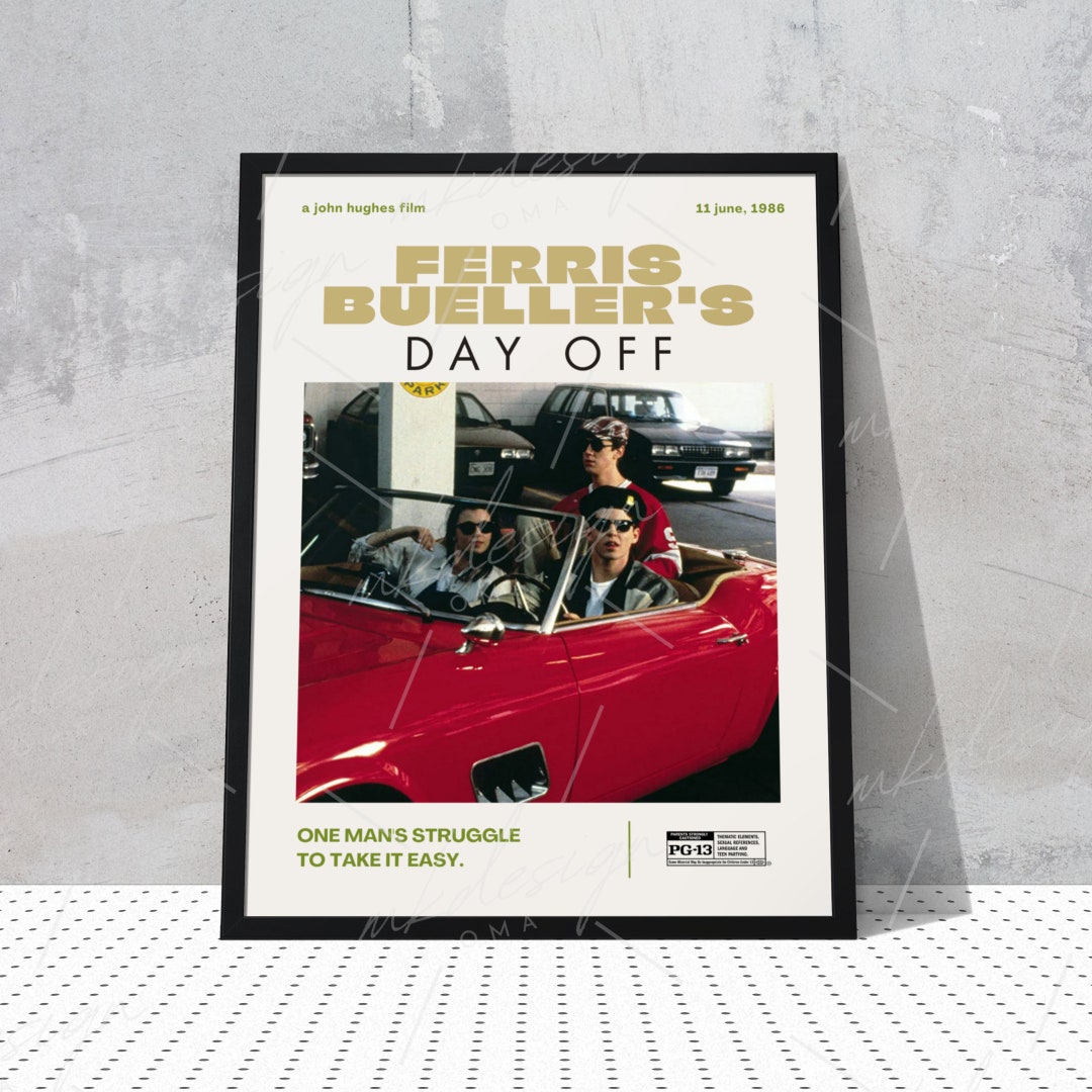 Ferris Bueller's Day off Movie Poster | Mid-century Modern, Minimalist ...