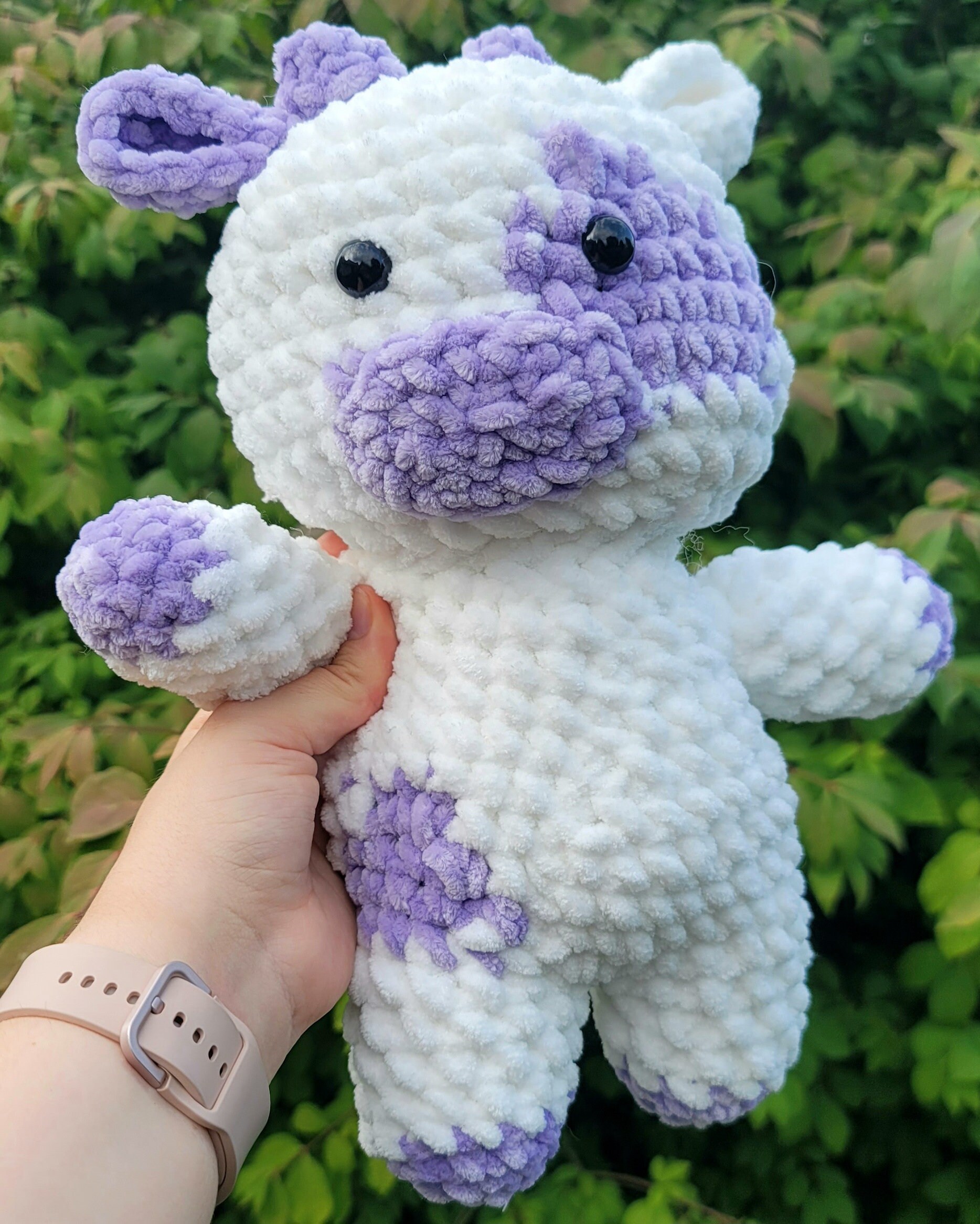 Homemade Crochet Cow Plush | Cute Cow Plush Stuffed Animal | Plush Cow ...