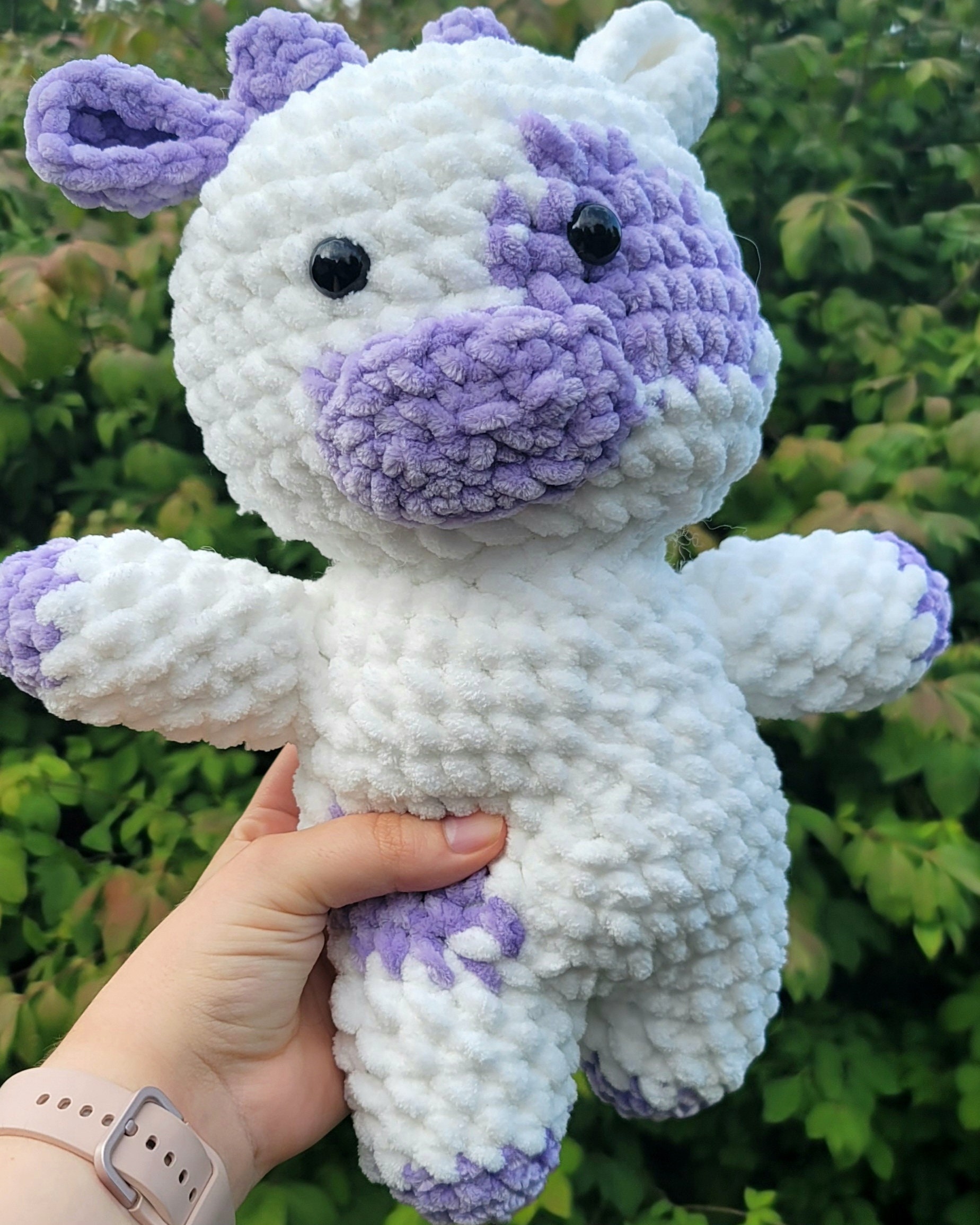 Homemade Crochet Cow Plush | Cute Cow Plush Stuffed Animal | Plush Cow ...