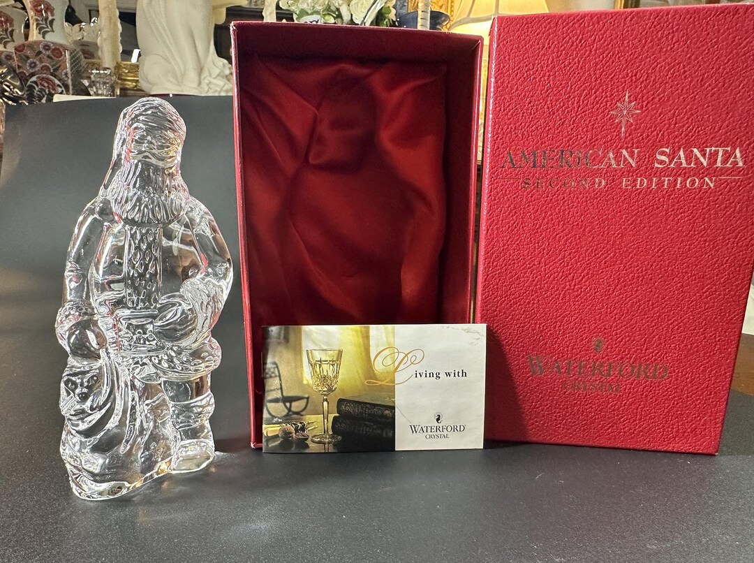 New in Box RARE WATERFORD CRYSTAL 2nd Edition Santa With Bag, Santa ...