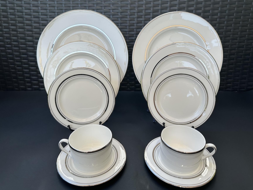 Lenox Kate Spade Library Lane Platinum Place Setting - 10 Piece New - Etsy