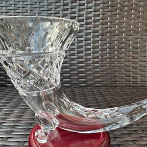 Vintage Cut Crystal Cornucopia Vase: Footed Horn Centerpiece - Etsy