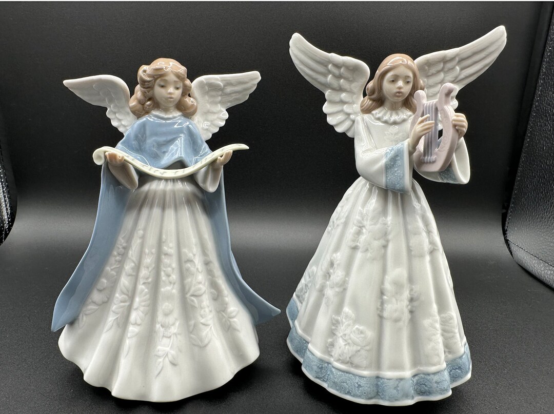 Pair of LLADRO Angel Christmas Tree Toppers 5719 Navidad - Etsy