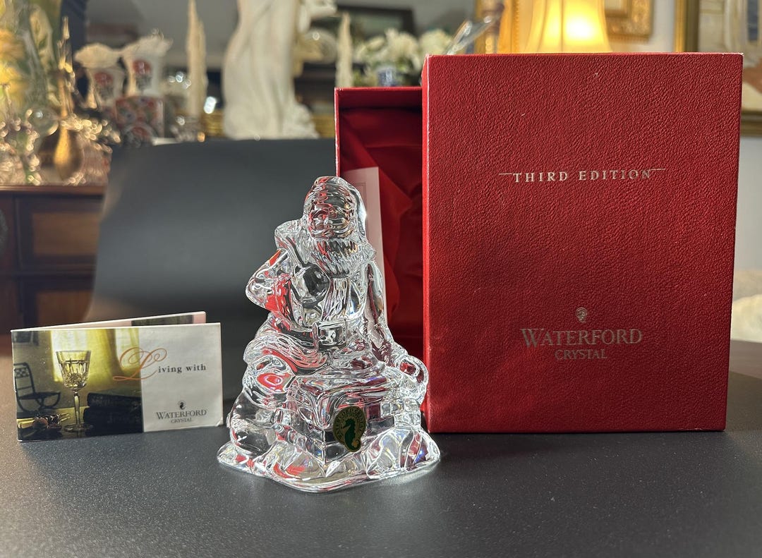 New in Box - RARE WATERFORD CRYSTAL 3rd Edition Santa in Chimney, Santa ...