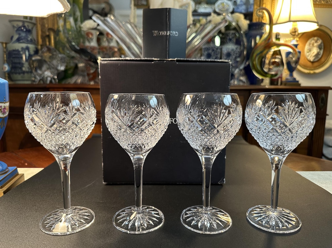 Waterford Crystal Sullivan Balloon Wine Glasses - Set of 4, New in Box ...