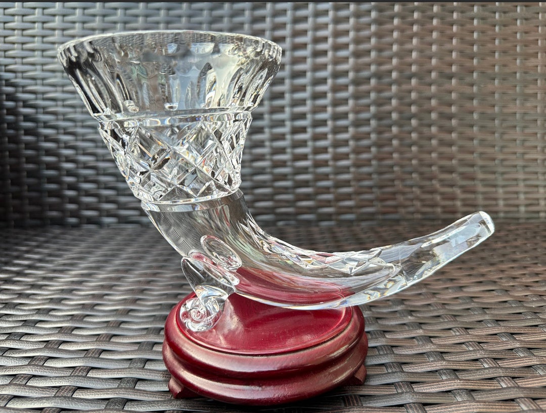 Vintage Cut Crystal Cornucopia Vase: Footed Horn Centerpiece - Etsy