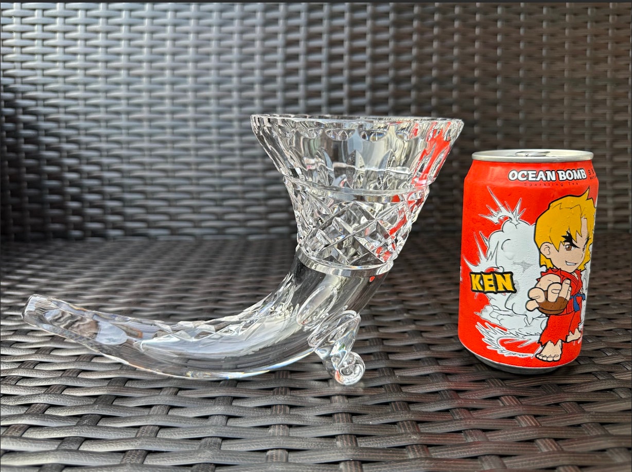 Vintage Large Cut Crystal Cornucopia Horn Centerpiece Footed - Etsy