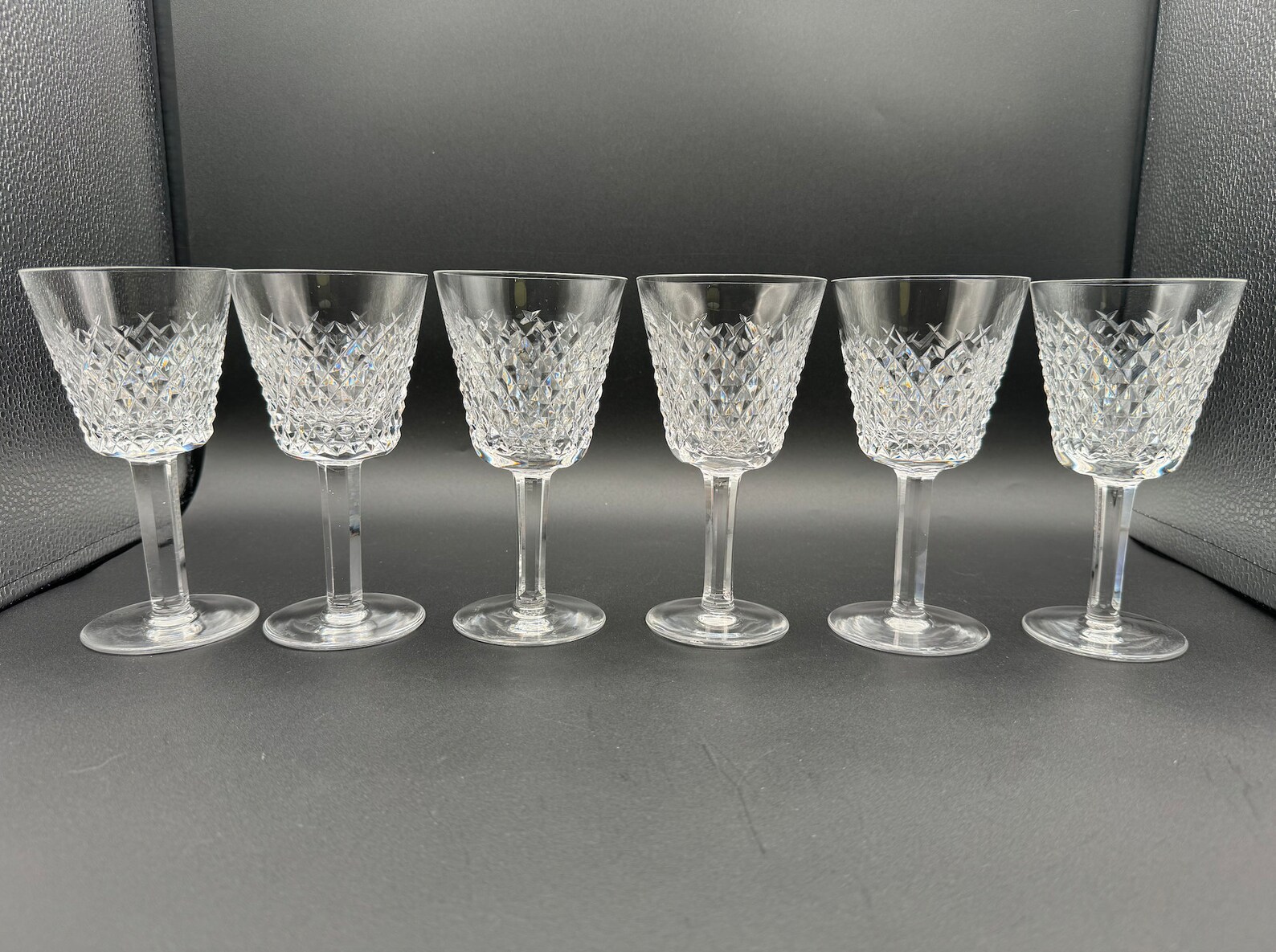 Magnificent Set of 6 WATERFORD CRYSTAL ALANA Claret Wine Glasses ...