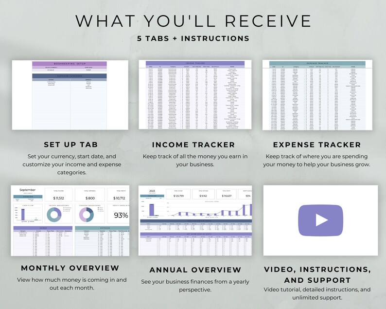 Small Business Bookkeeping Spreadsheet, Excel Budget Template, Google Sheets, Profit and Loss ...