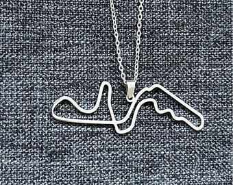 Yas Marina Circuit Racing Circuit Pendant Necklace Gold/silver With ...