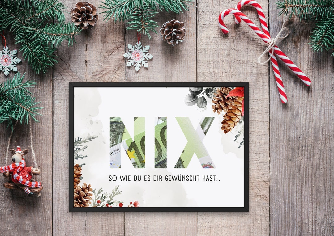 Nix Geldgeschenk Weihnachten Geld verpacken I Merry Christmas DIY ...