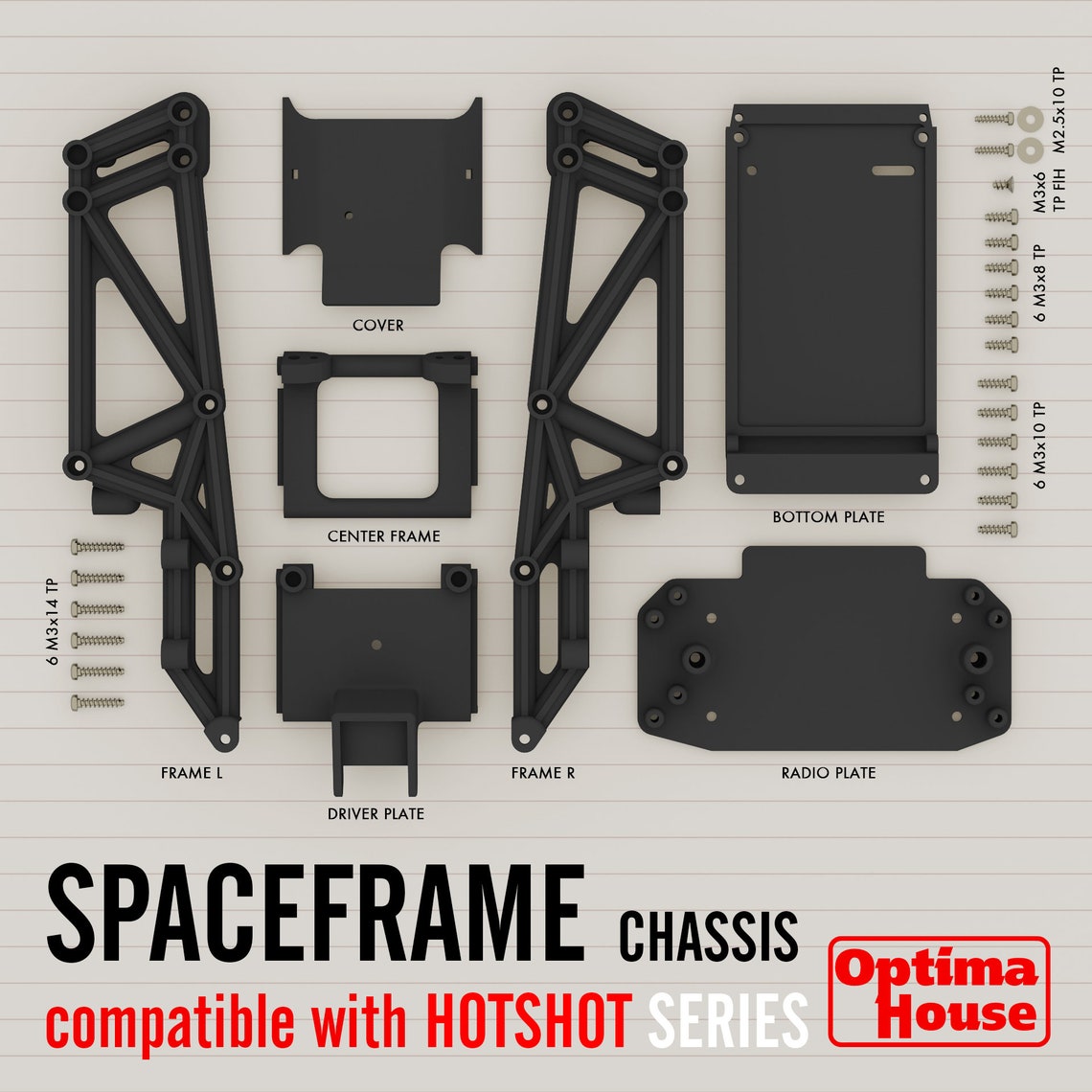 SPACEFRAME CHASSIS for Hotshot 4WD (3D Printed) - Etsy