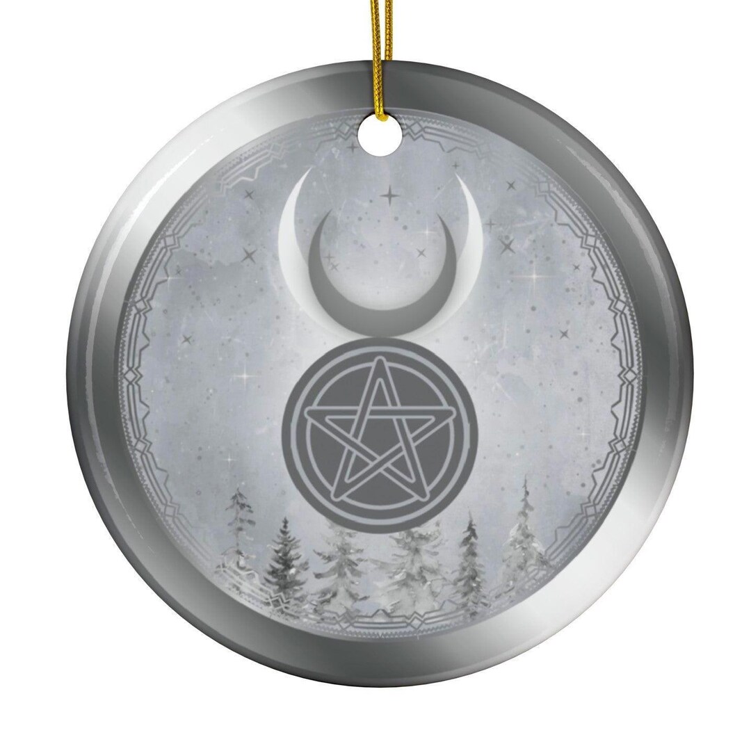 Horned Moon Winter Solstice Heirloom Ceramic Ornaments 1pc, 3pcs, 5pcs ...