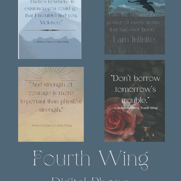 Fourth Wing Phone Backgrounds - Etsy