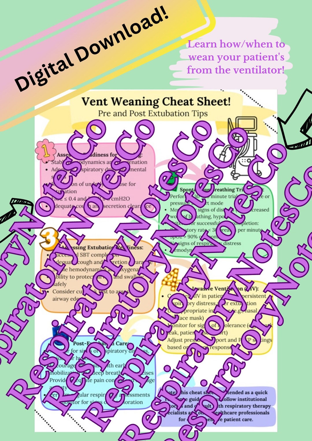 Ventilator Weaning Study Guide | Cheat Sheet for Respiratory Therapists ...