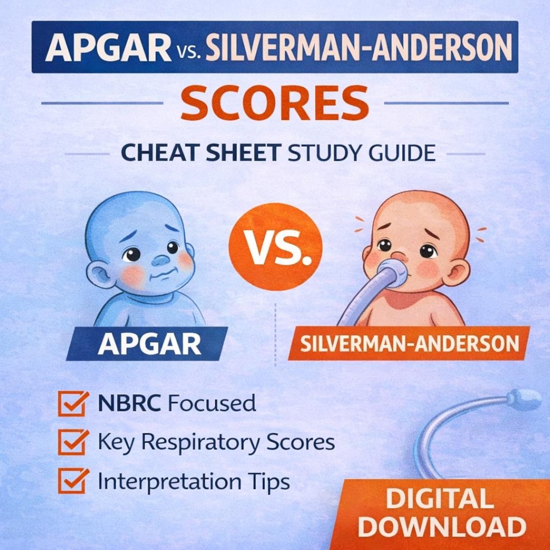 APGAR Silverman-anderson Score Cheat Sheet | Neonatal Respiratory ...