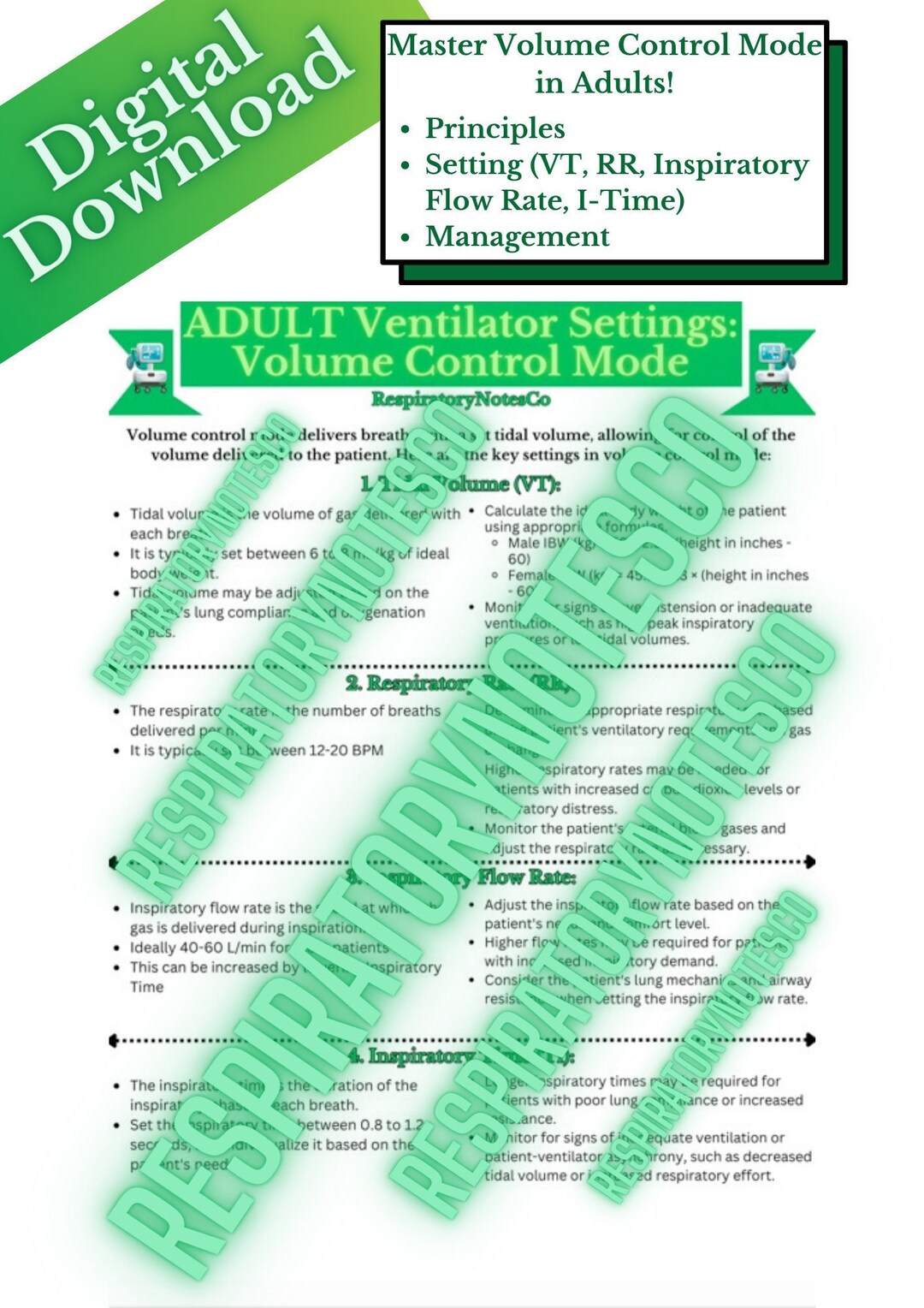 Mechanical Ventilation Study Guide | Respiratory Therapy Cheat Sheet ...