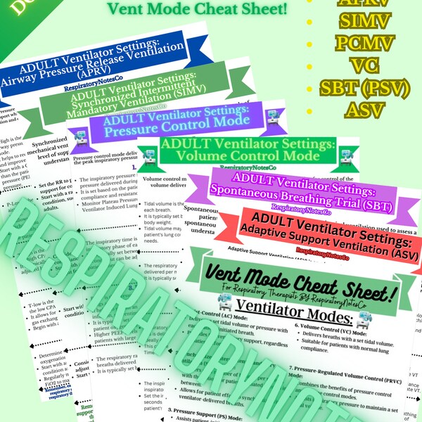 Vent Settings Cheat Sheet - Etsy
