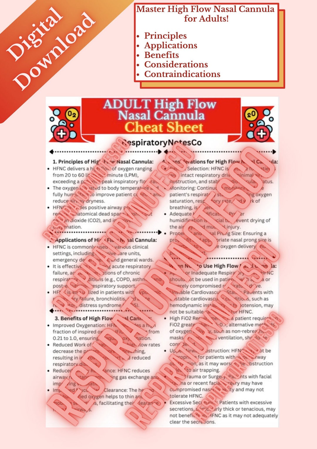 High Flow Nasal Cannula Study Guide | Respiratory Therapy Study Guide ...