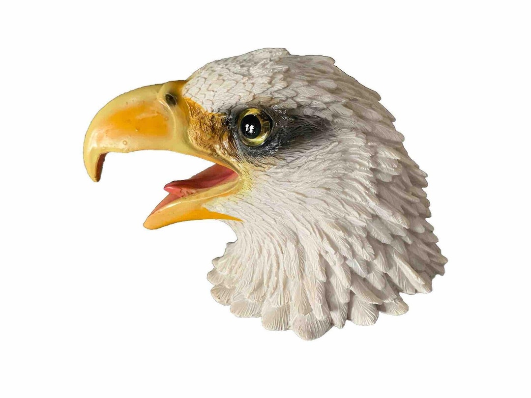 Vintage American Bald Eagle Head Bust Statue Figurine Sculpture Resin ...