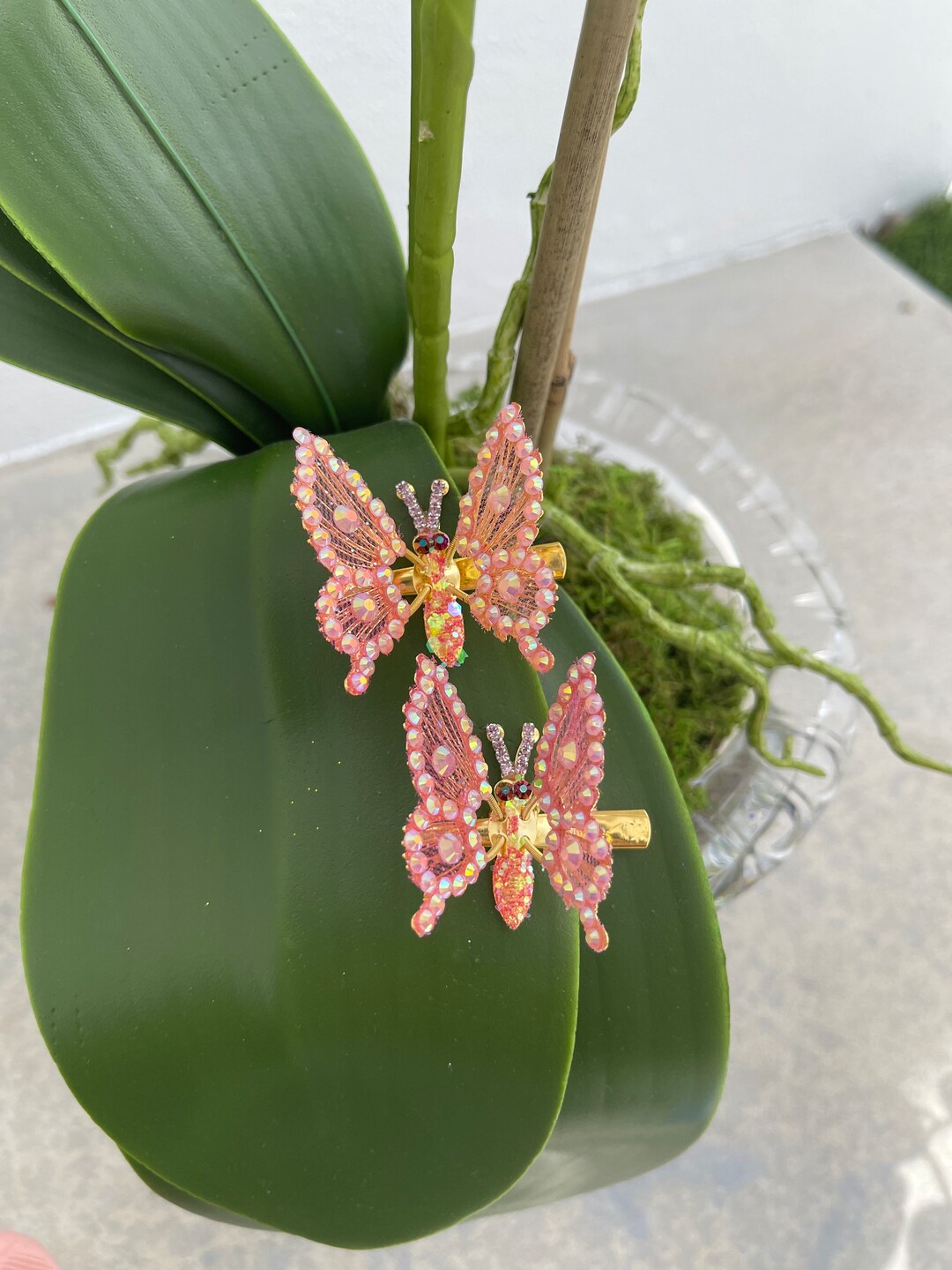 Pair of Moving Butterfly Hair Clips. 90's Style, Multi Color ...