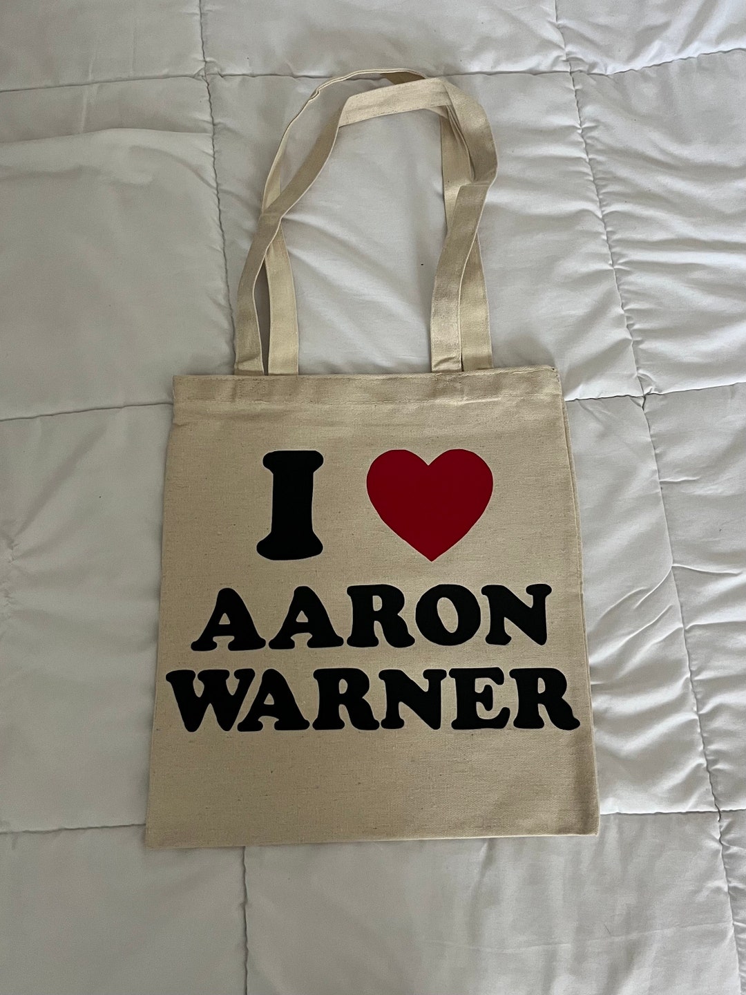 I Love Aaron Warner Tote Bag - Etsy