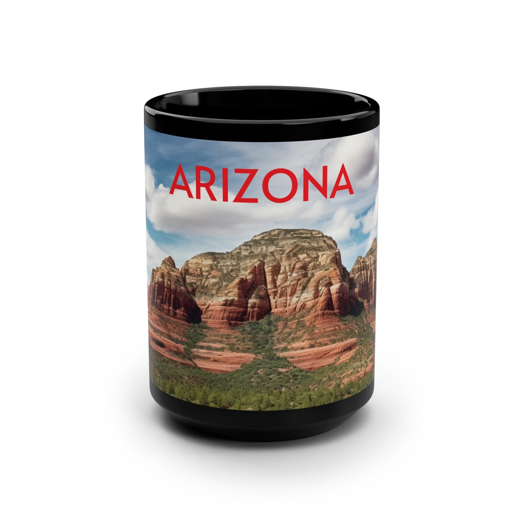 Arizona Red Mountains Mug, 15oz Ceramic Cup, Desert Majesty, Southwest ...