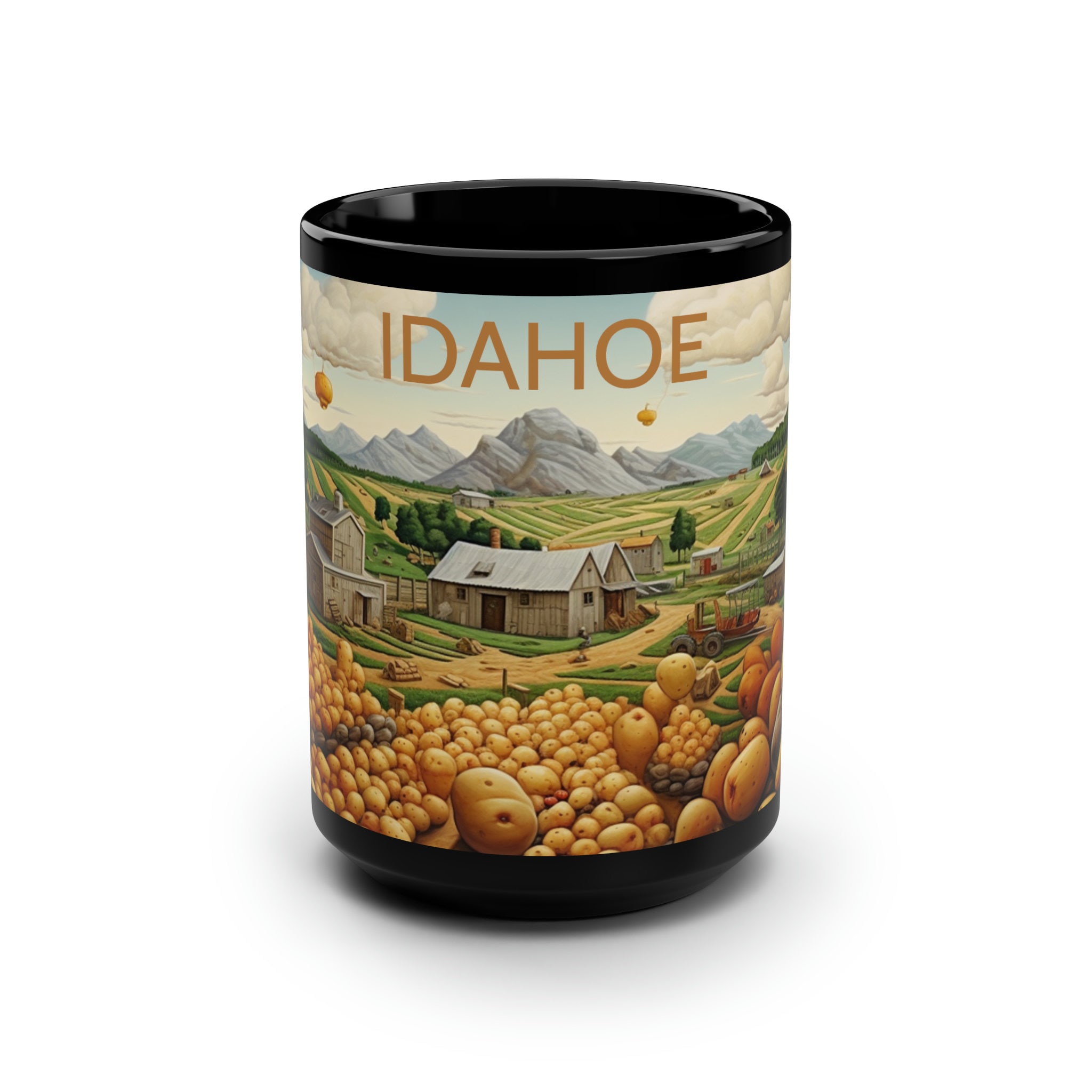 Idaho Potato Farm Delight | Rustic Charm, 11oz Ceramic Coffee Cup, Farm ...