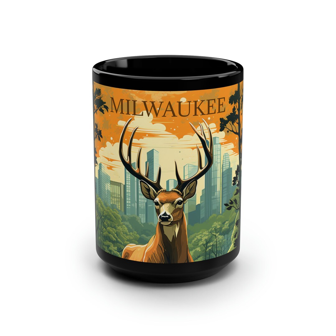 Buck up Milwaukee Mug - Wisconsin City Skyline Tea Cup - 11oz Ceramic ...
