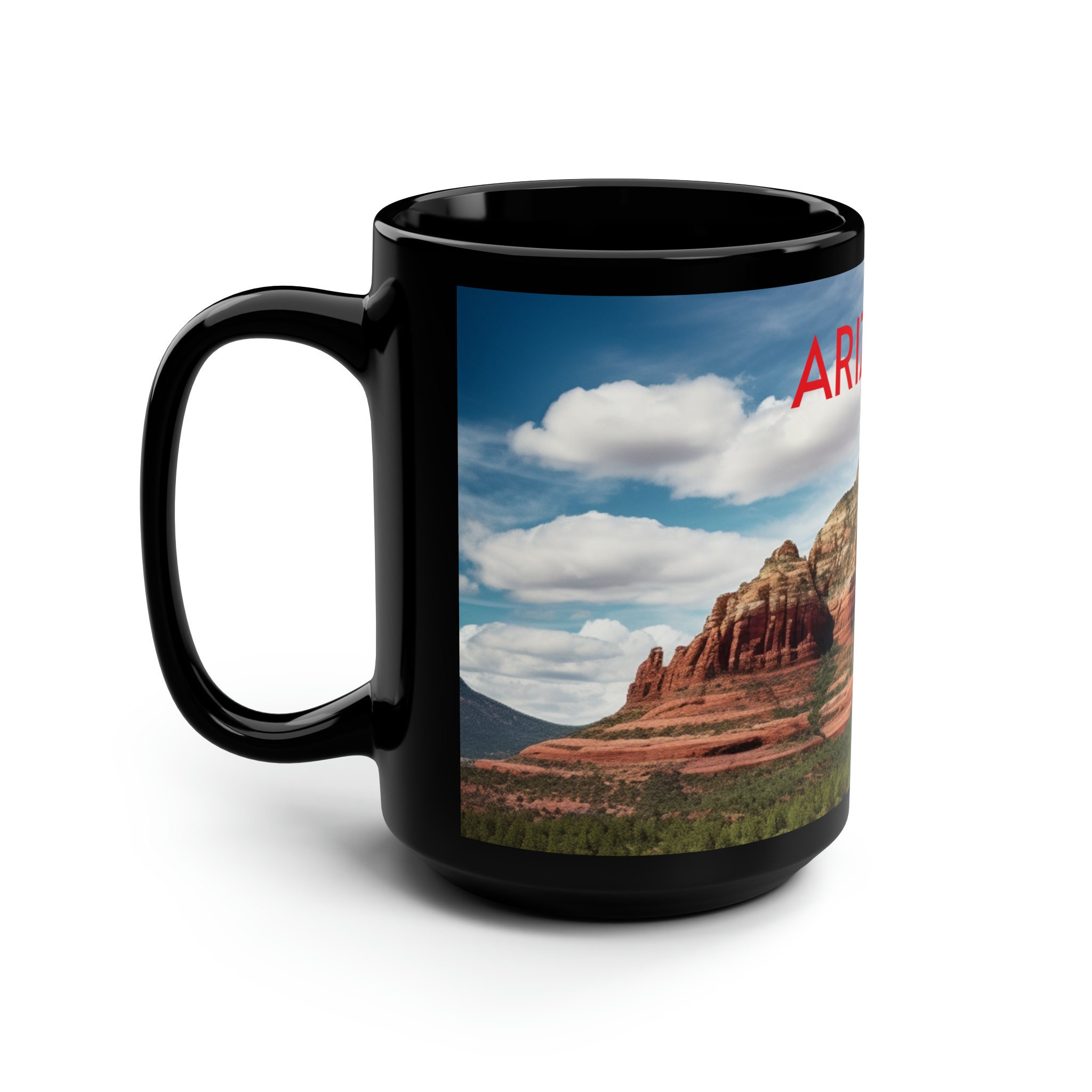 Arizona Red Mountains Mug, 15oz Ceramic Cup, Desert Majesty, Southwest ...