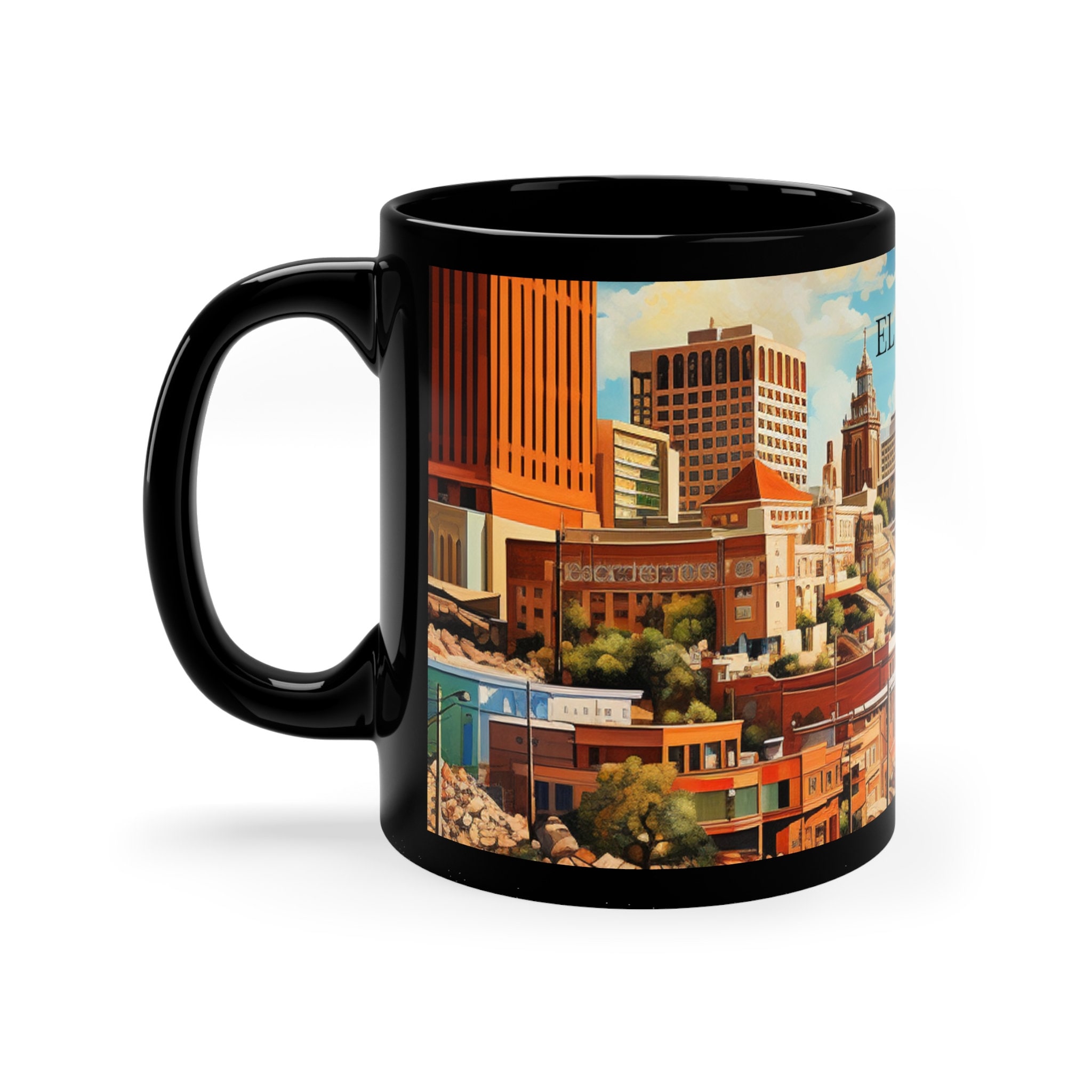 El Paso Desert Landscape Mug, 15oz Ceramic Cup, Southwestern Vibes ...