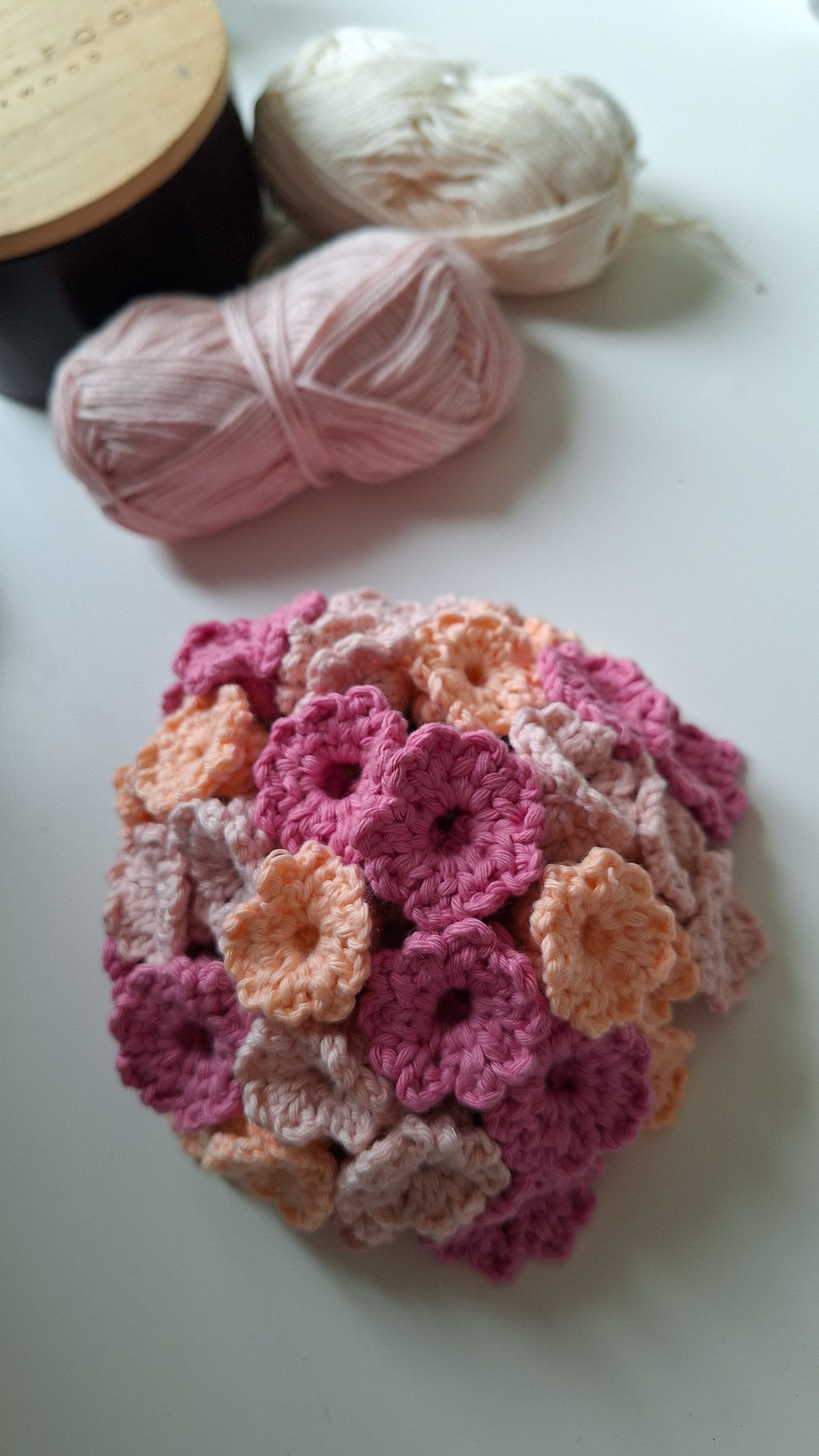 Crochet Flower Coaster Set - Etsy