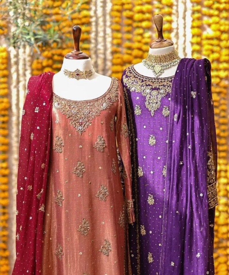 Beautiful Long Kameez Style Salwar Kameez Reception Dress - Etsy