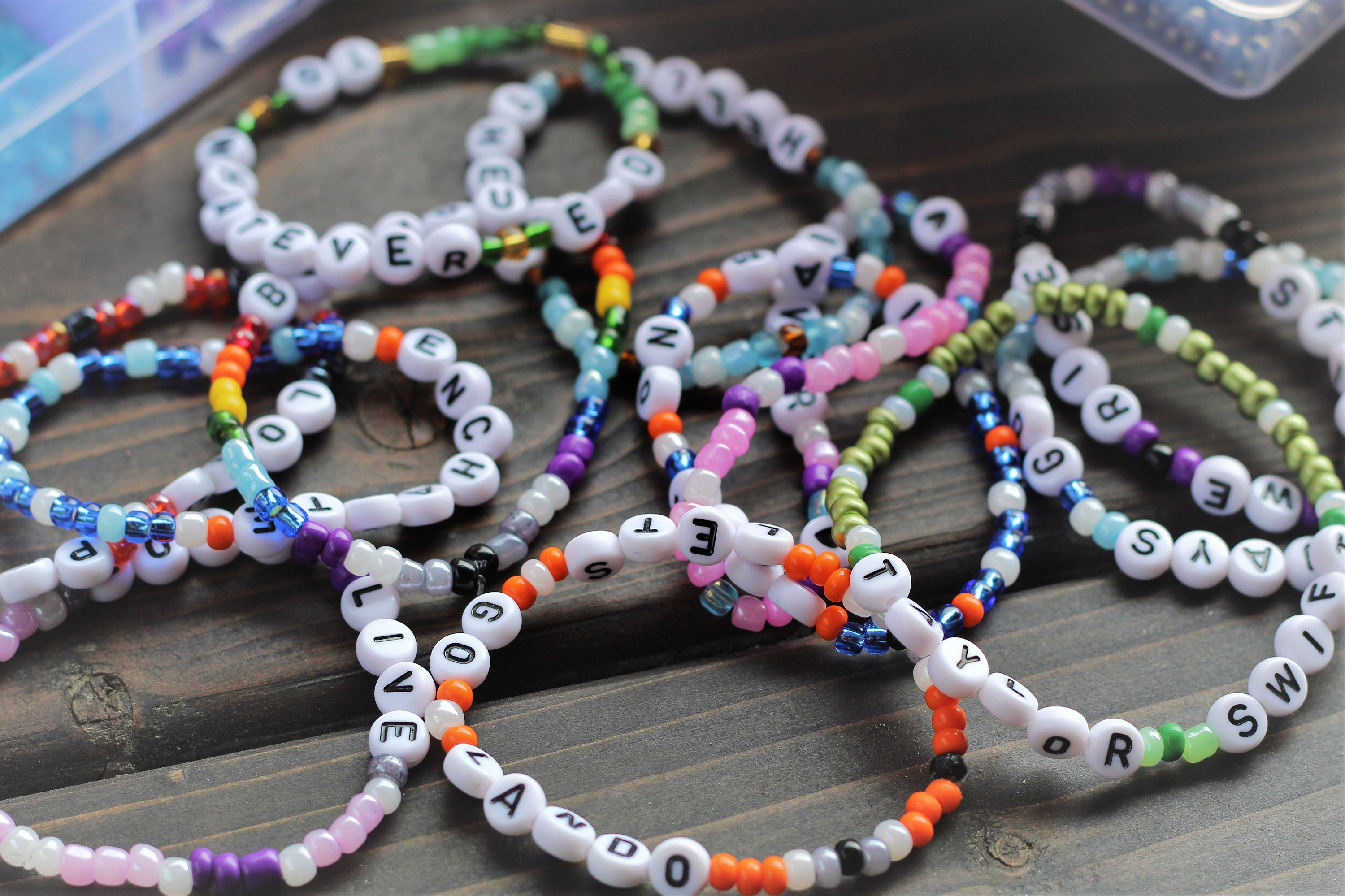 Personalized Friendship Bracelets Custom Beaded Bracelets - Etsy