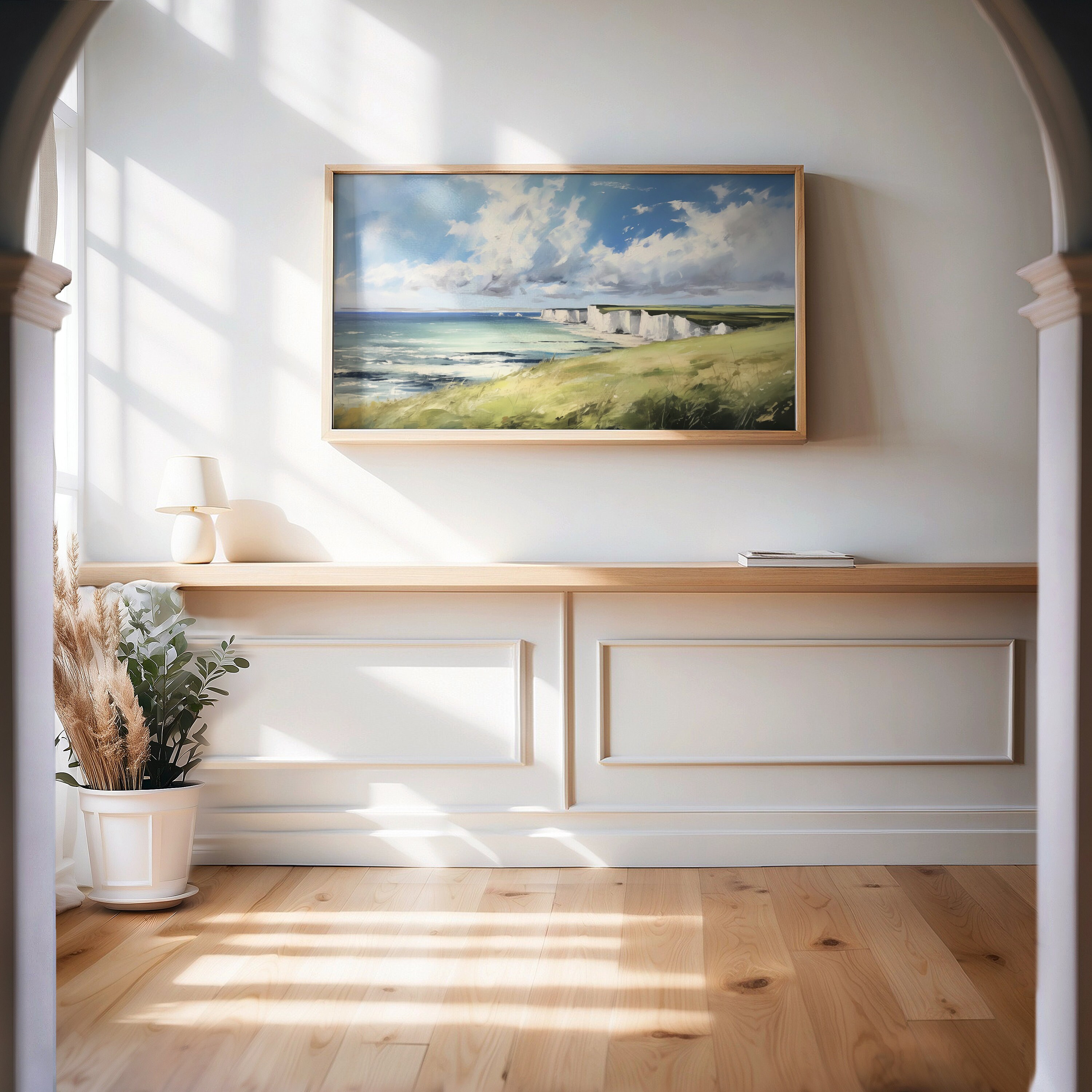 Samsung Frame TV Art, Seven Sisters Cliff Landscape, Instant Digital ...