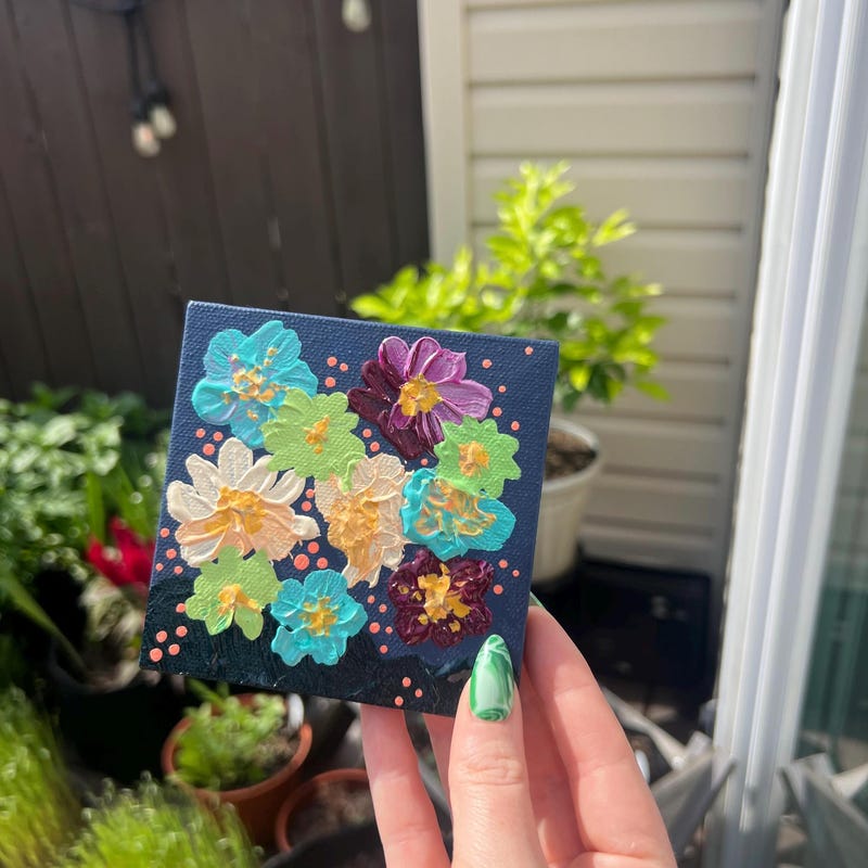 Mini Canvas Magnet - Etsy