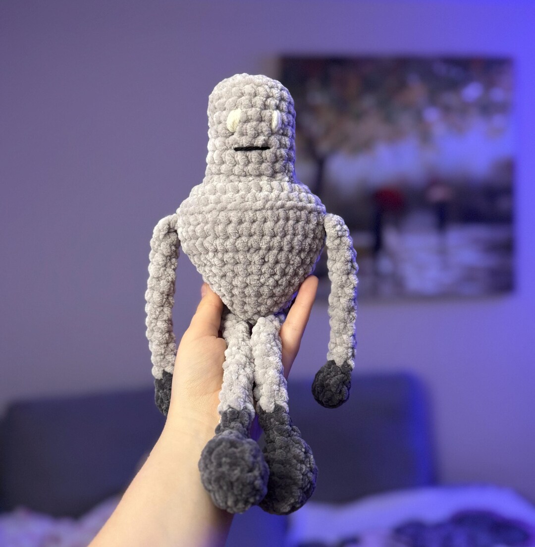 Roz the Robot Crochet Plushie, Stuffed Animal, Crochet Toy, Crochet ...