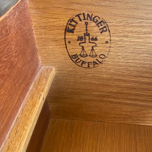 Signed Kittinger 2 Drawer Buffet Server With Brass Gallery and Copper ...