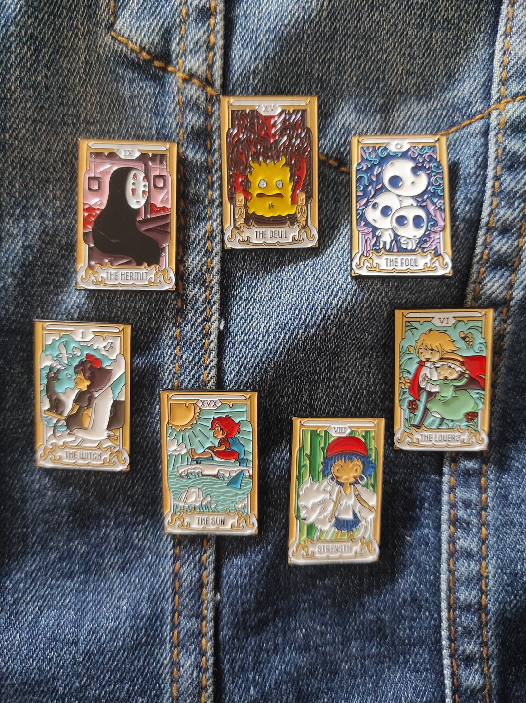 Tarot Pin Totoro Princess Mononoke Miyazaki Ghibli Noiraude - Etsy